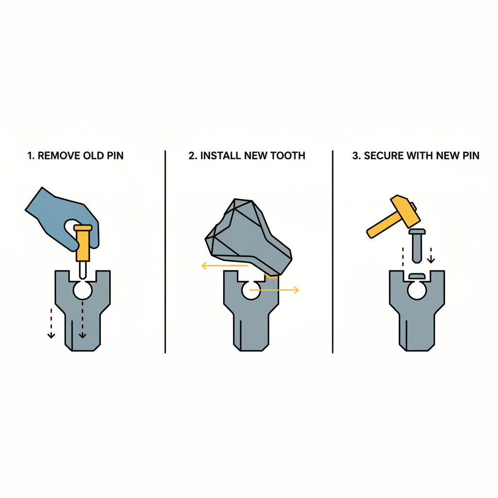 Efficient bucket teeth Replacement: A Step-by-Step Guide - Doozergroup